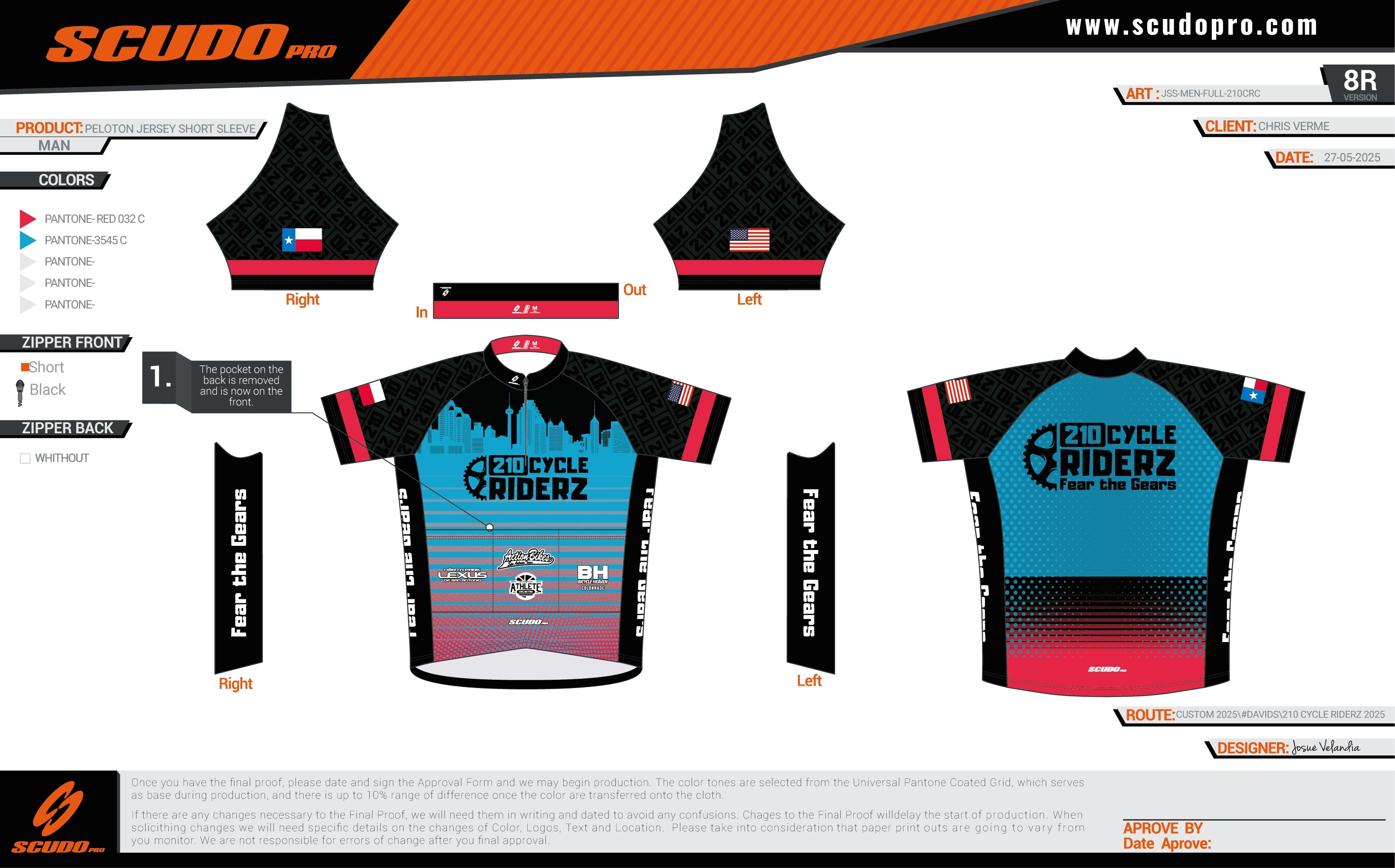 210 CRC | Peloton Fit '25 | RECUMBENT Short Sleeve Cycling Jersey | Me ...